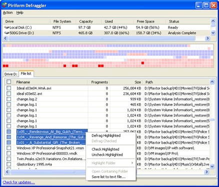 Desfragmentador de disco gratis, Defraggler - Nestavista